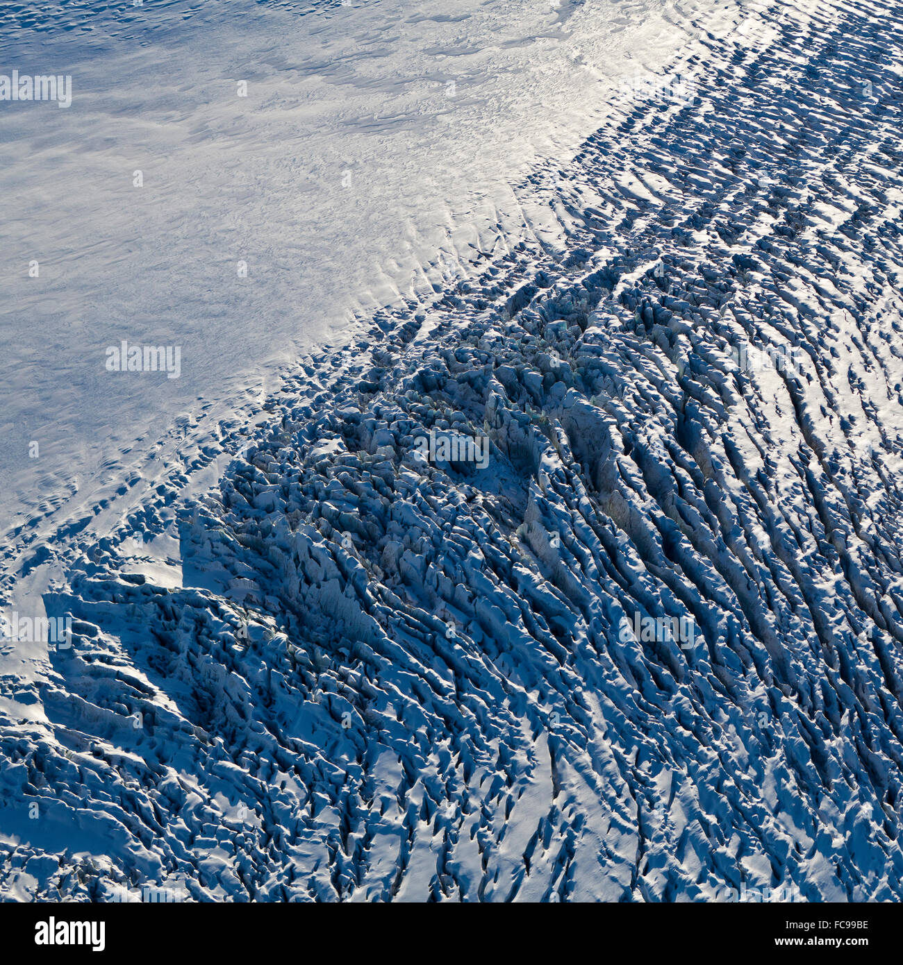 Aerial view of the area by Katla, a subglacial volcano under ...