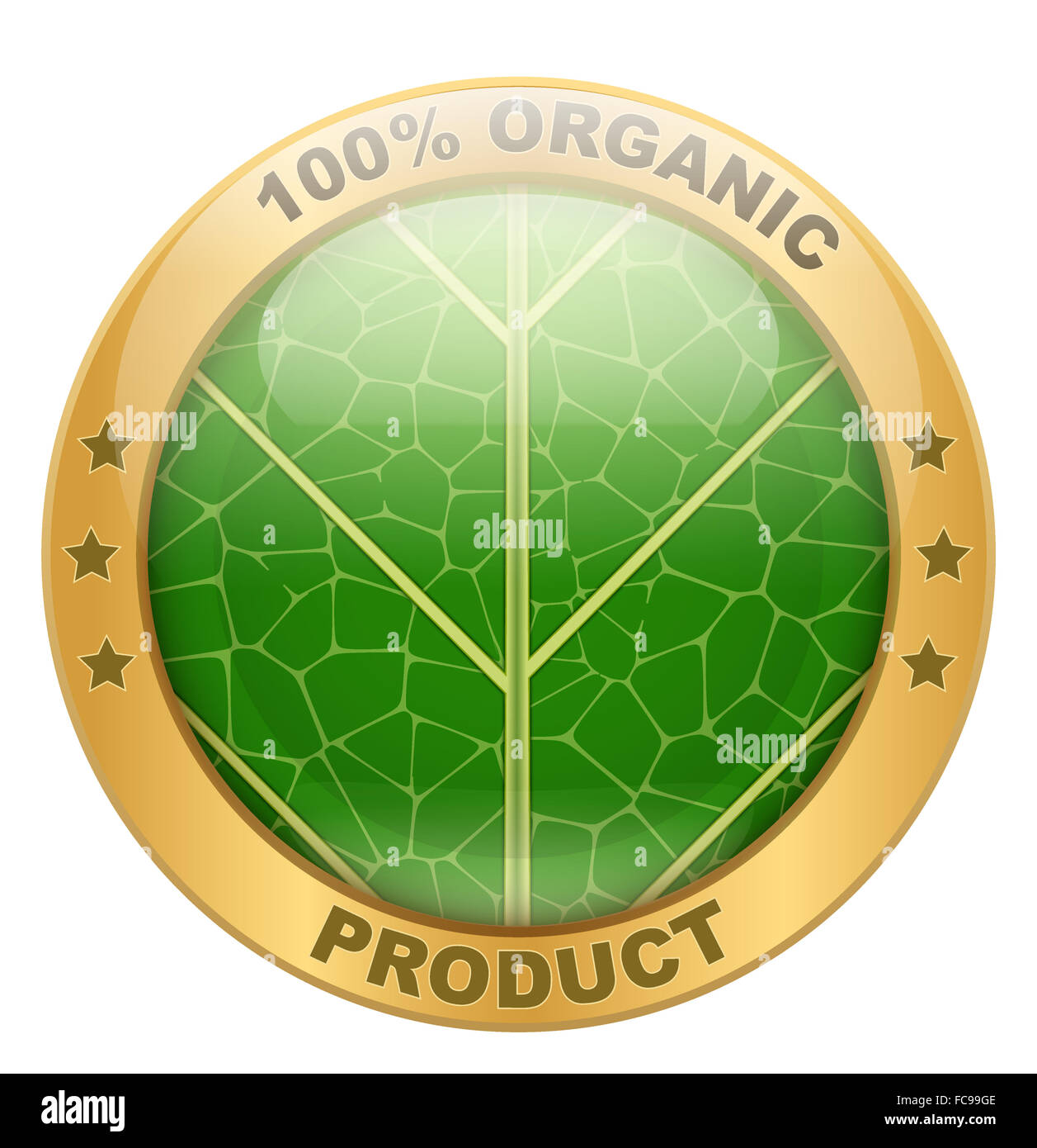 Icon of organic for food or drinks Stock Photo - Alamy