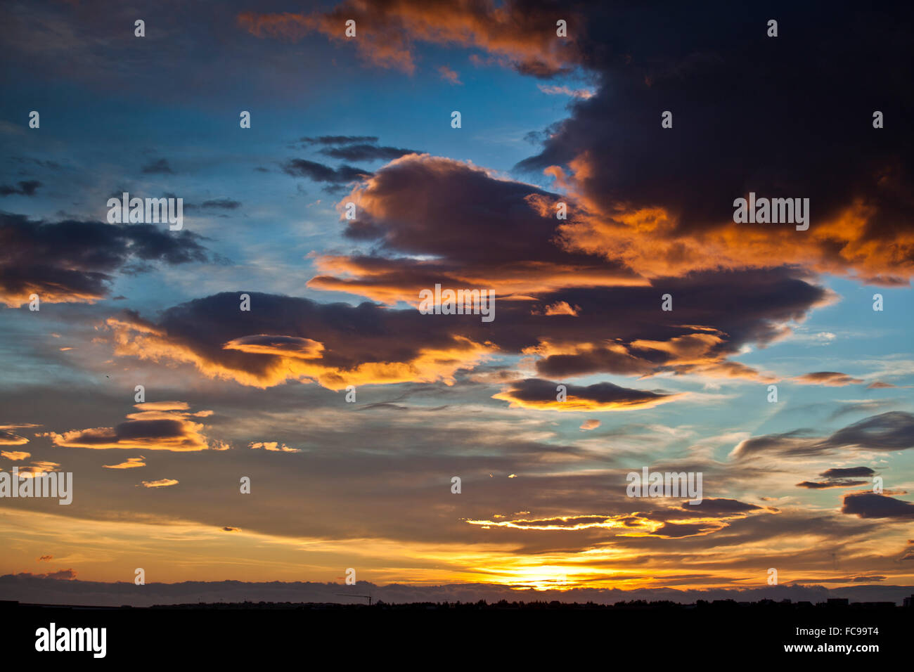 Beautiful skies, Midnight sun, Iceland Stock Photo - Alamy
