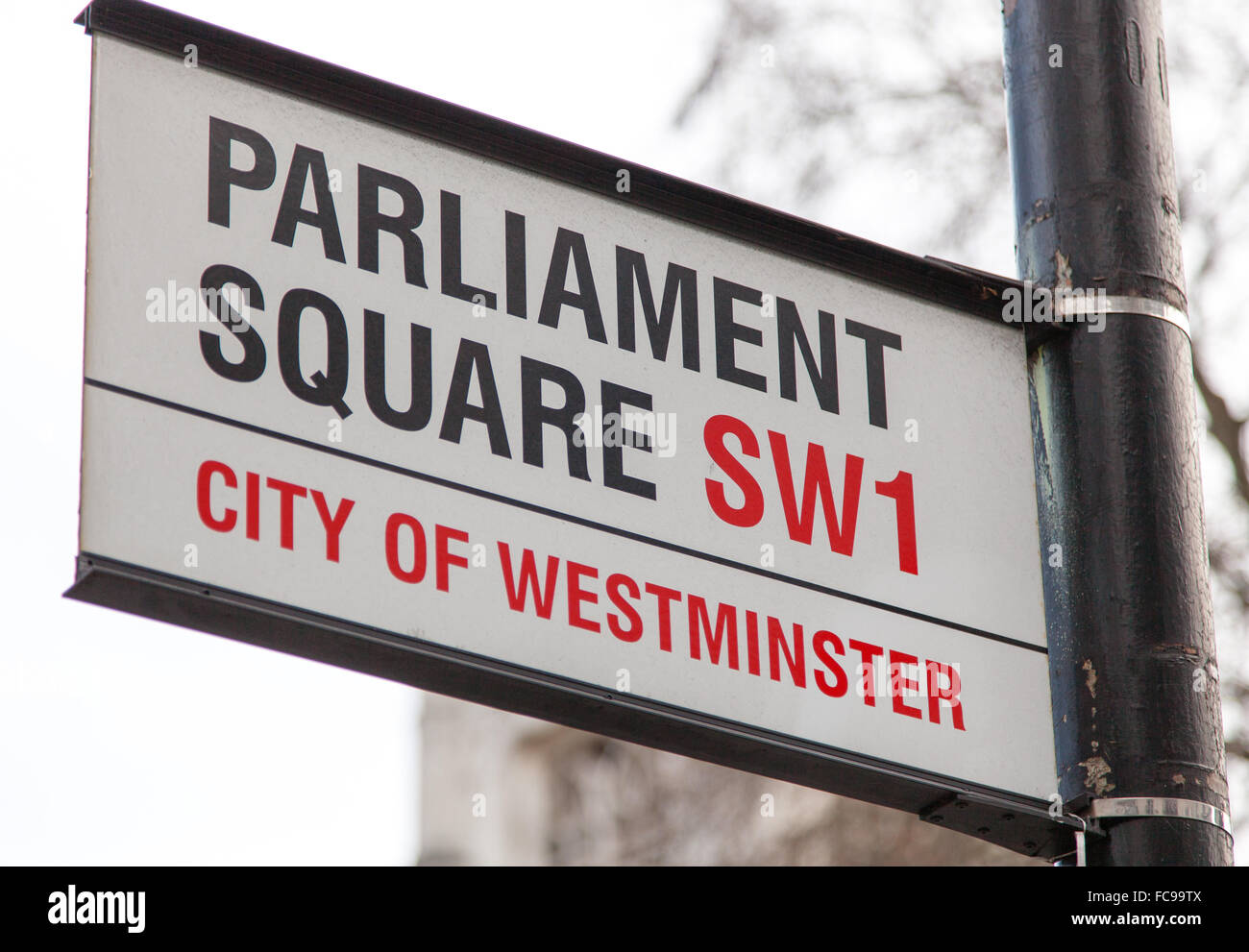 Parliament square road sign hi-res stock photography and images - Alamy