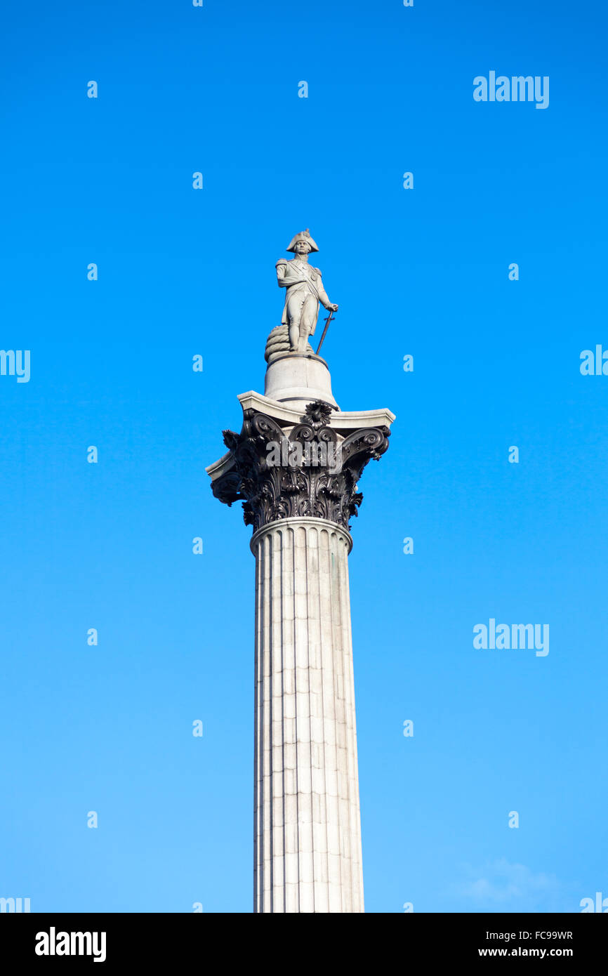 Nelson's Column in Trafalgar Square London Stock Photo - Alamy