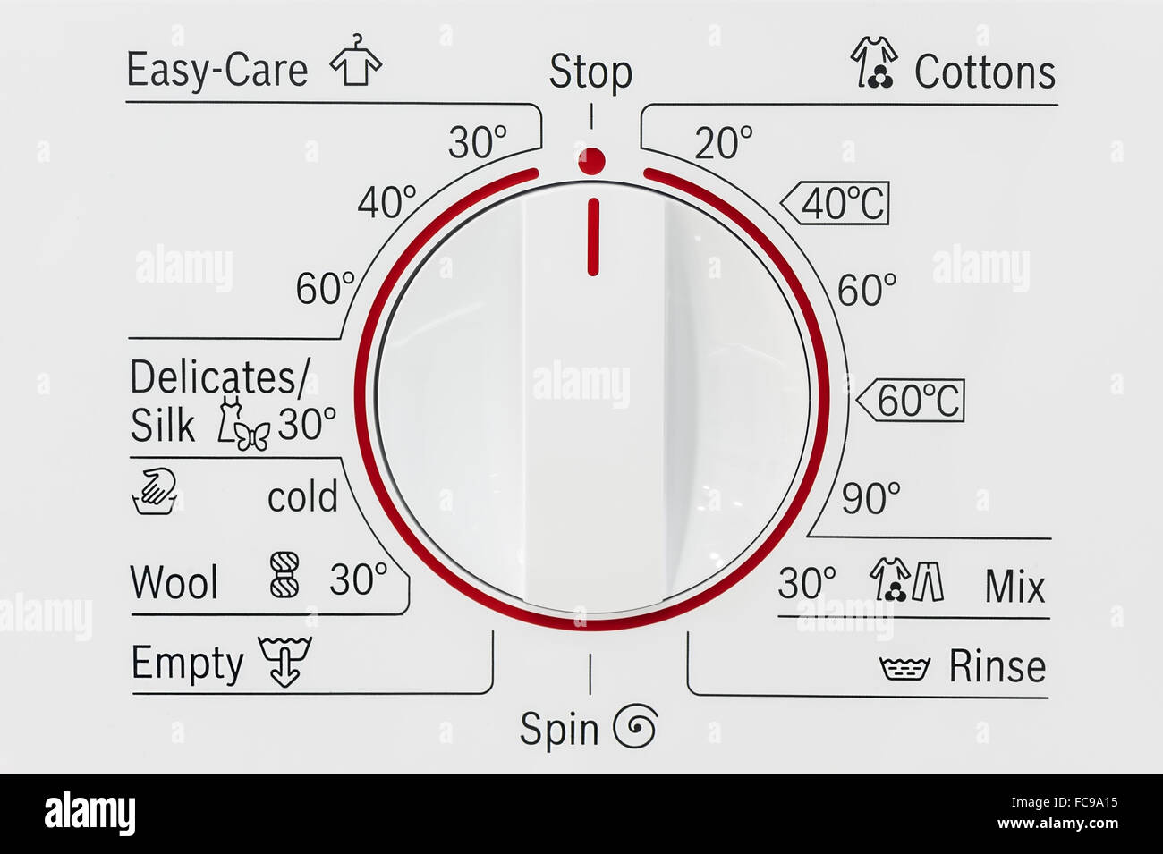 control panel of laundry or washing machine Stock Photo - Alamy