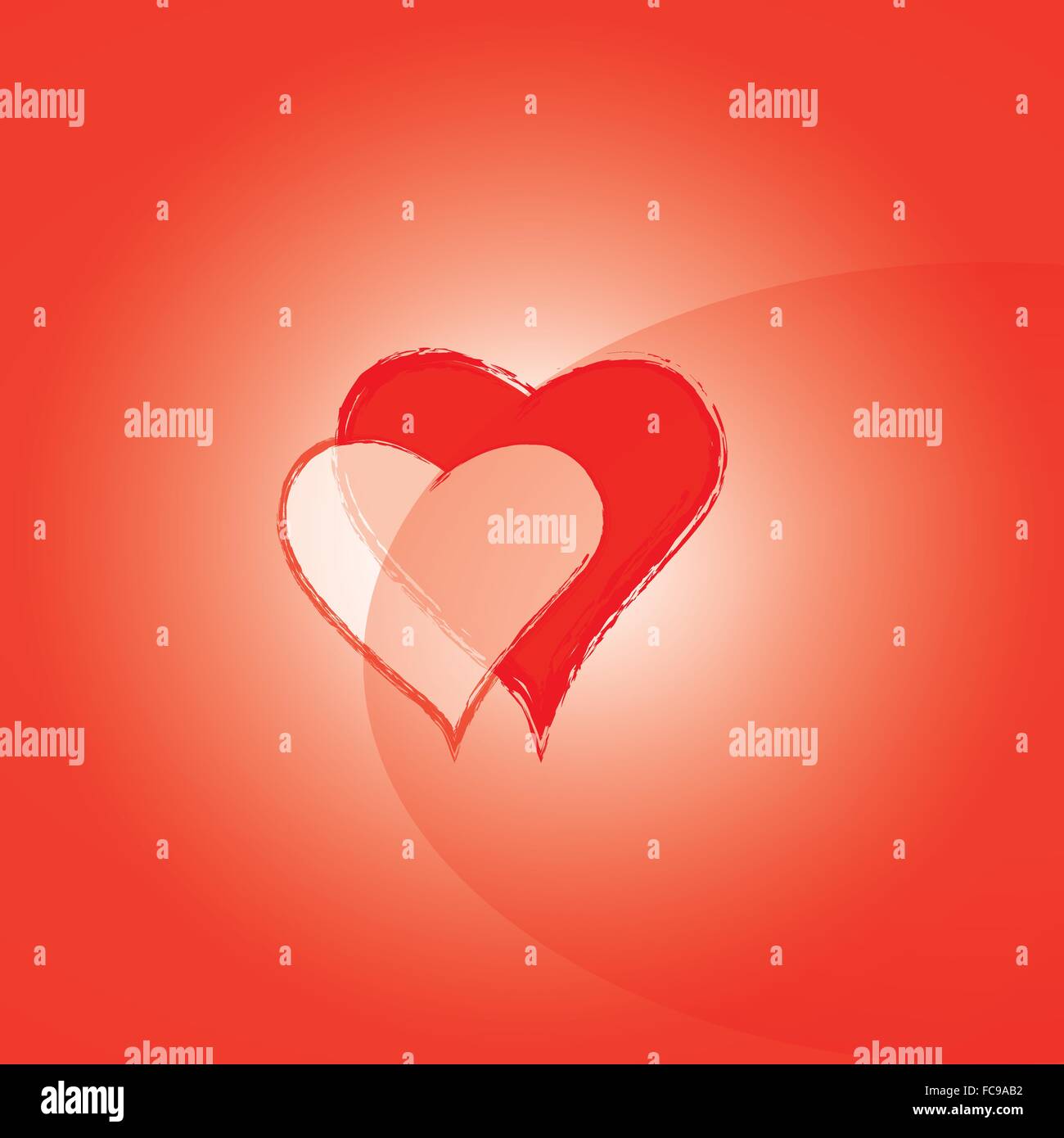 Joined hearts Stock Vector Images - Alamy