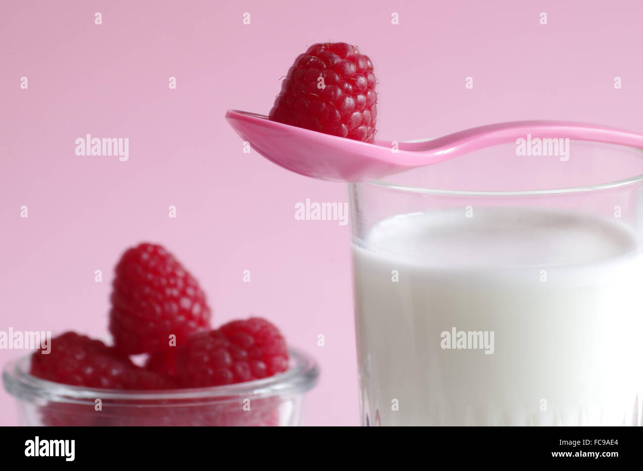 raspberry and milk Stock Photo - Alamy