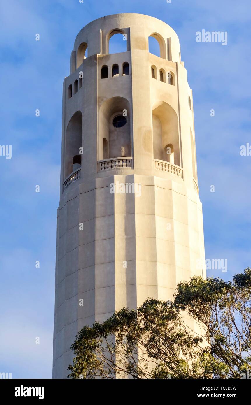 Coit Tower, aka the Lillian Coit Memorial Tower on Telegraph Hill ...