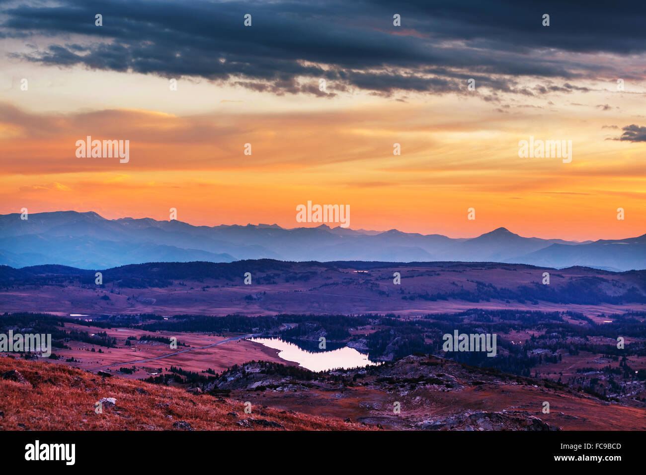 Mountains on sunset Stock Photo - Alamy