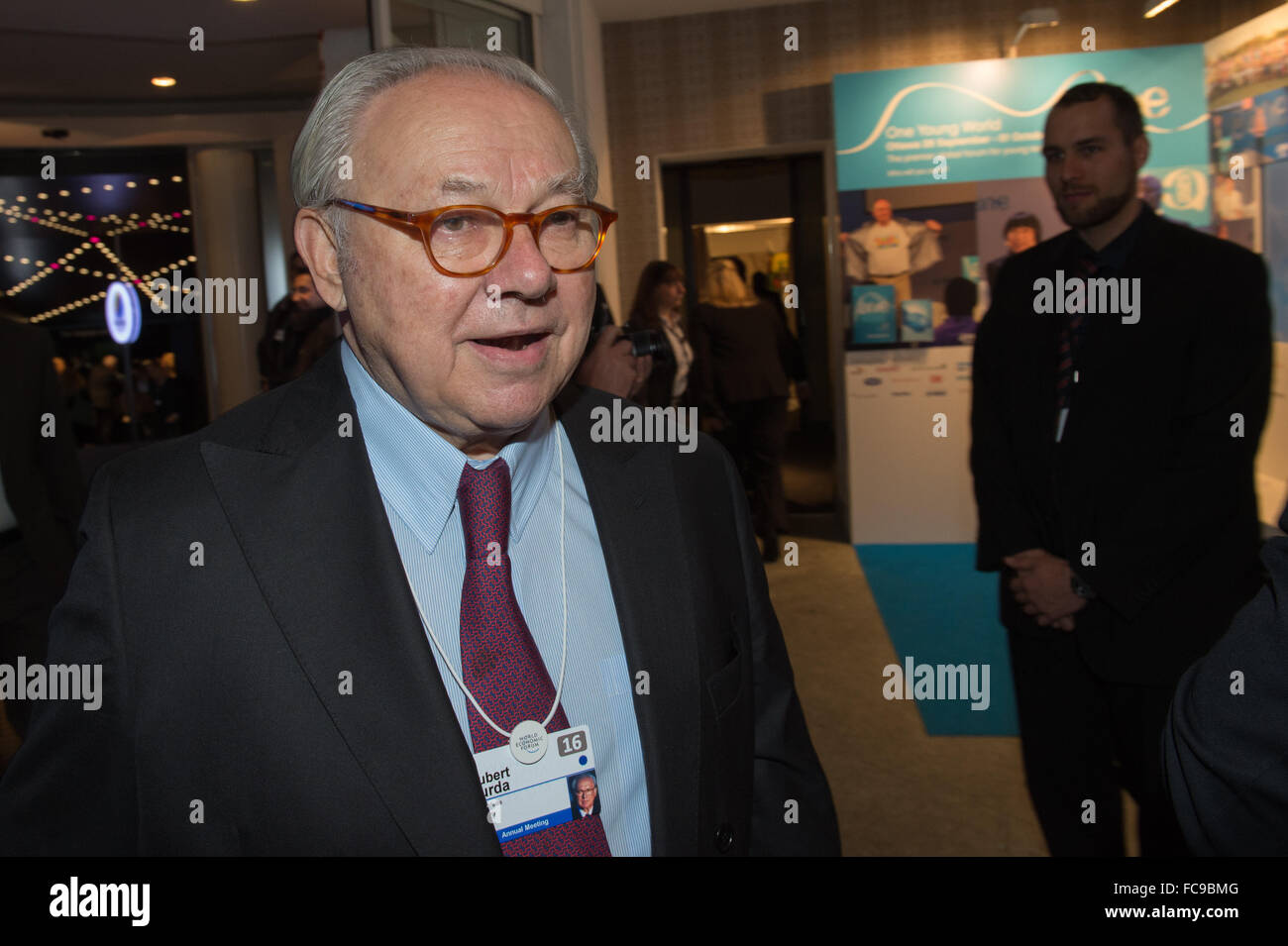 Davos, Switzerland. 20th January, 2016. Picture: Hubert Burda (Burda ...