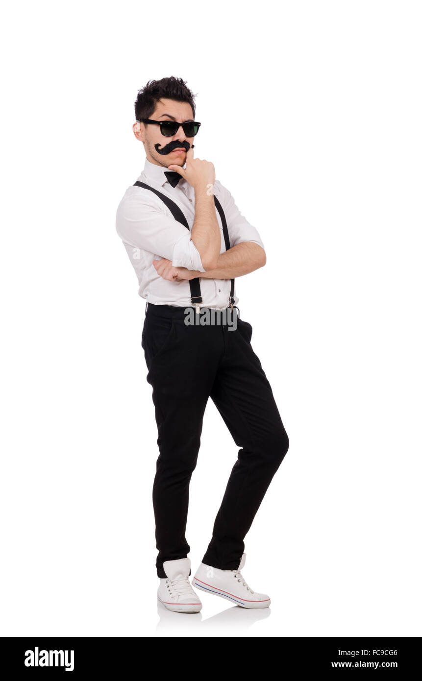 Portrait stylish man moustache Cut Out Stock Images & Pictures - Alamy