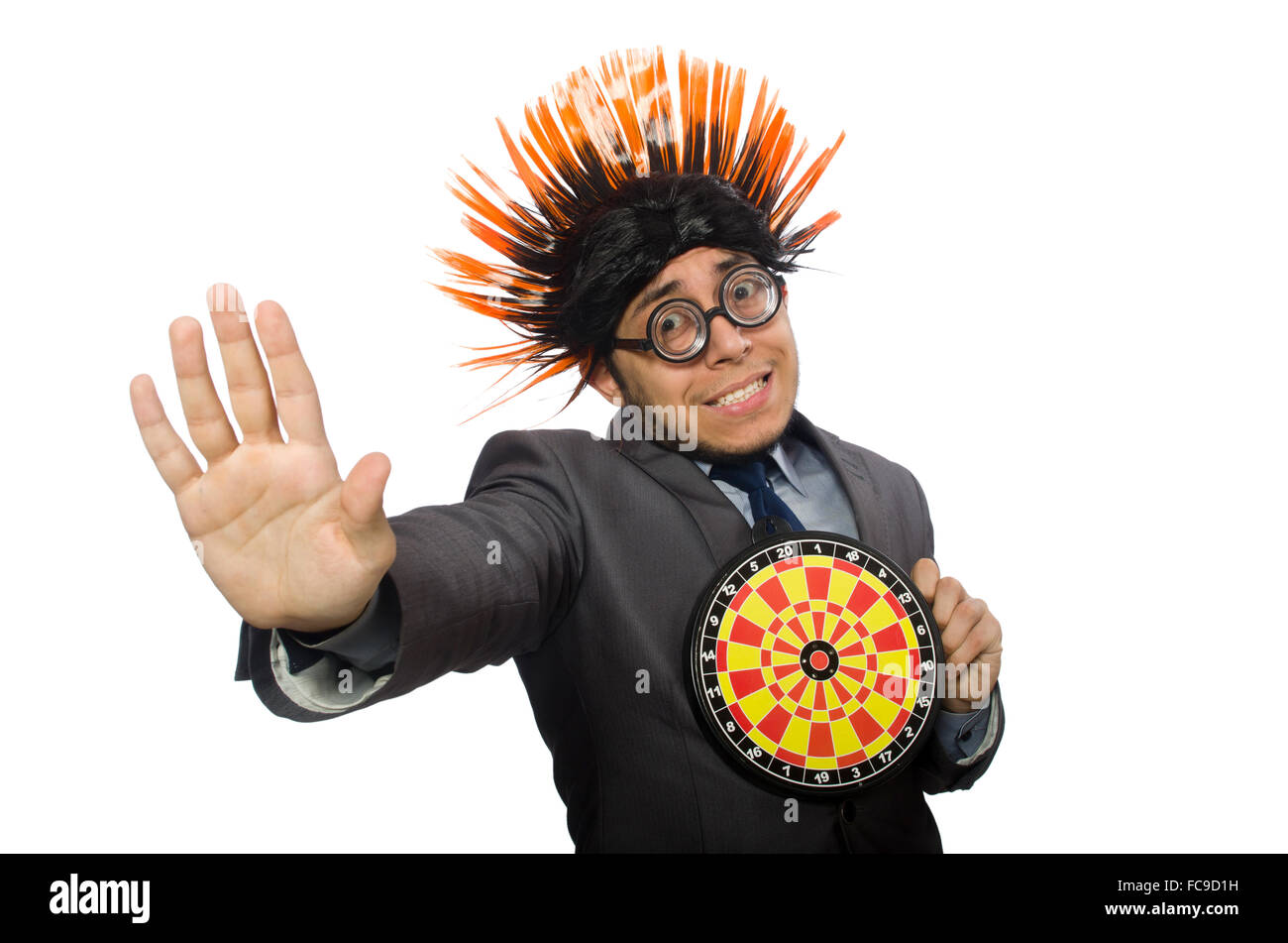 Funny man with mohawk hairstyle Stock Photo - Alamy