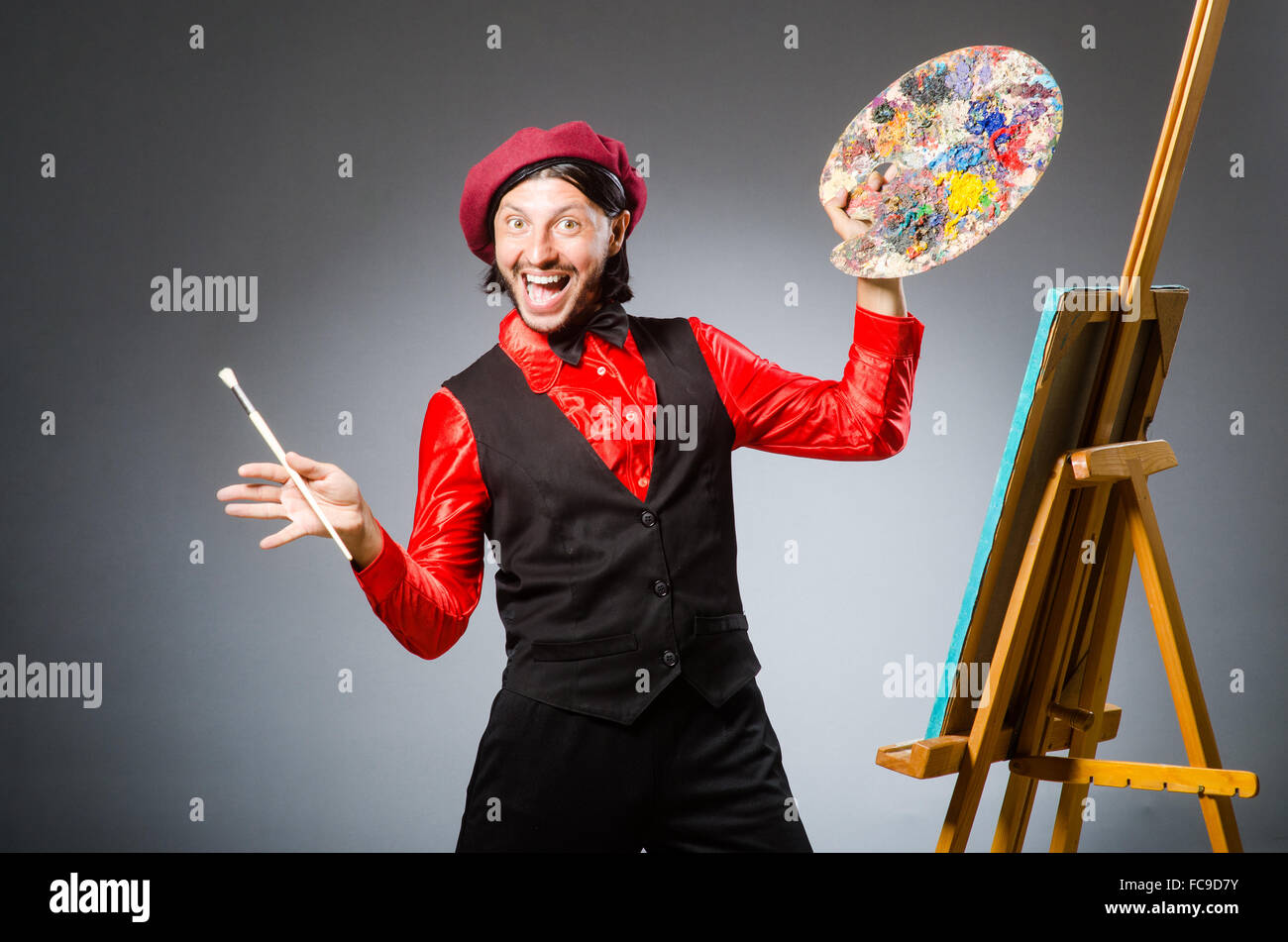 Man artist in art concept Stock Photo - Alamy