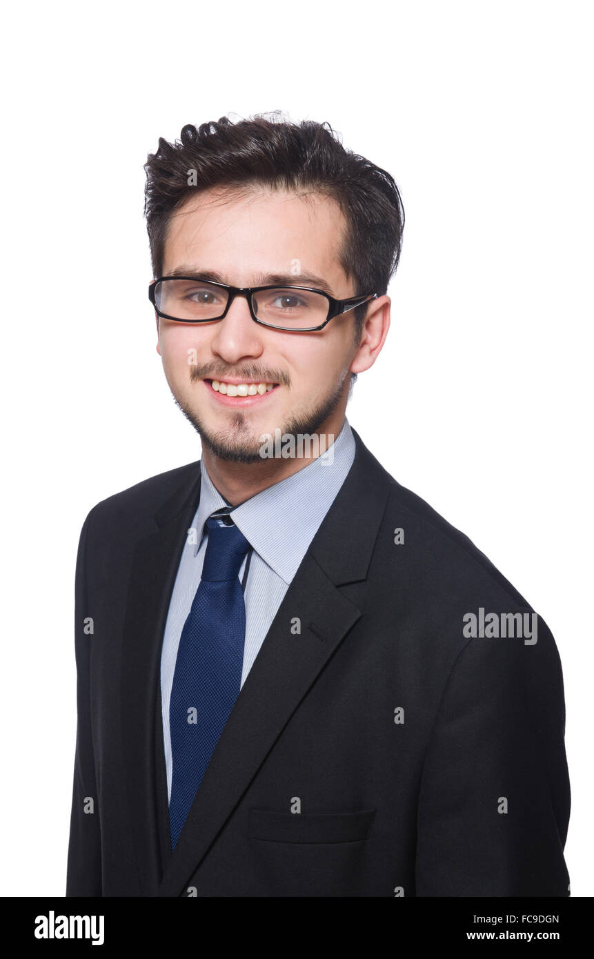Young businessman isolated on white Stock Photo - Alamy