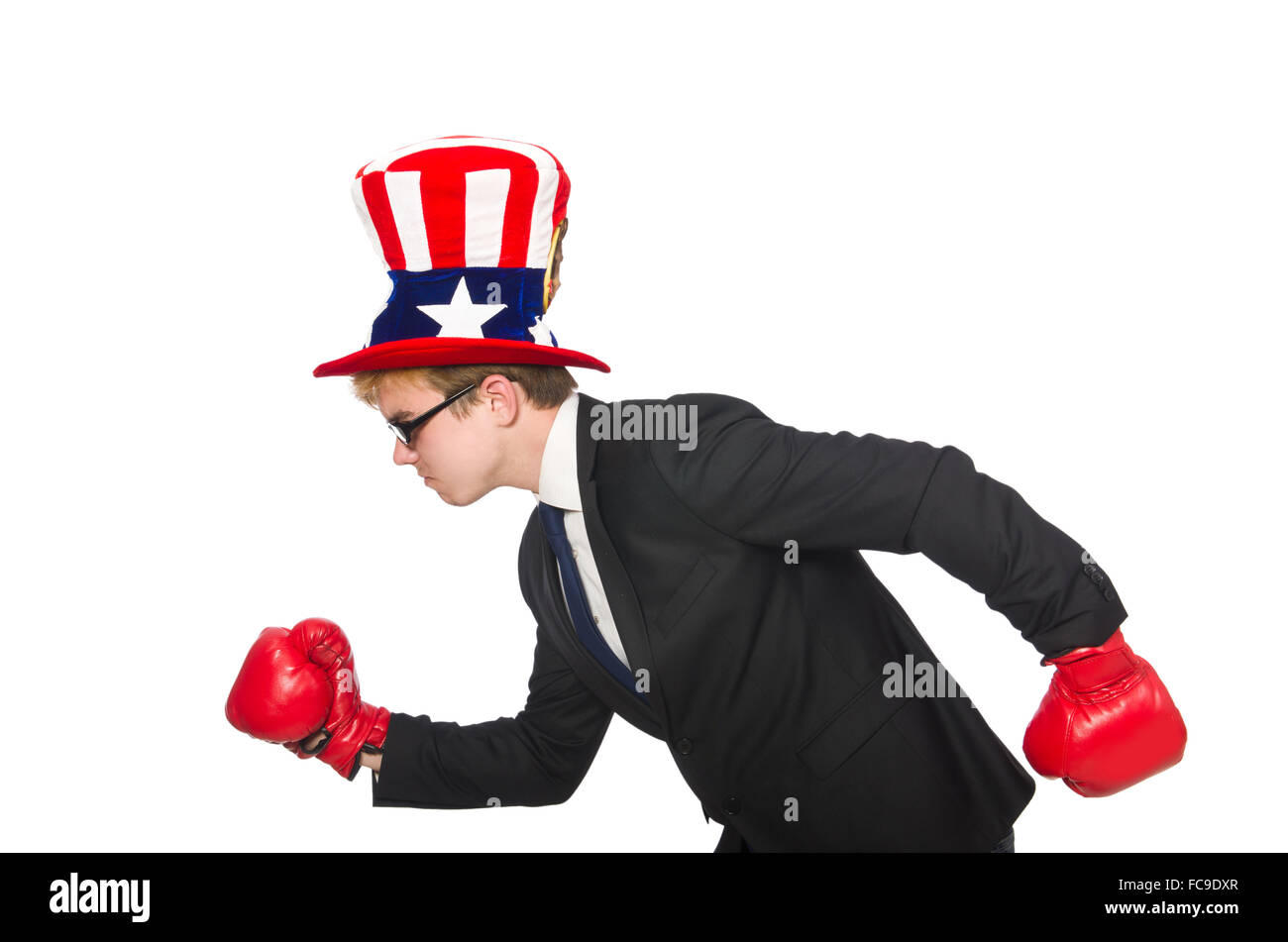 American boxer usa flag Cut Out Stock Images & Pictures - Alamy