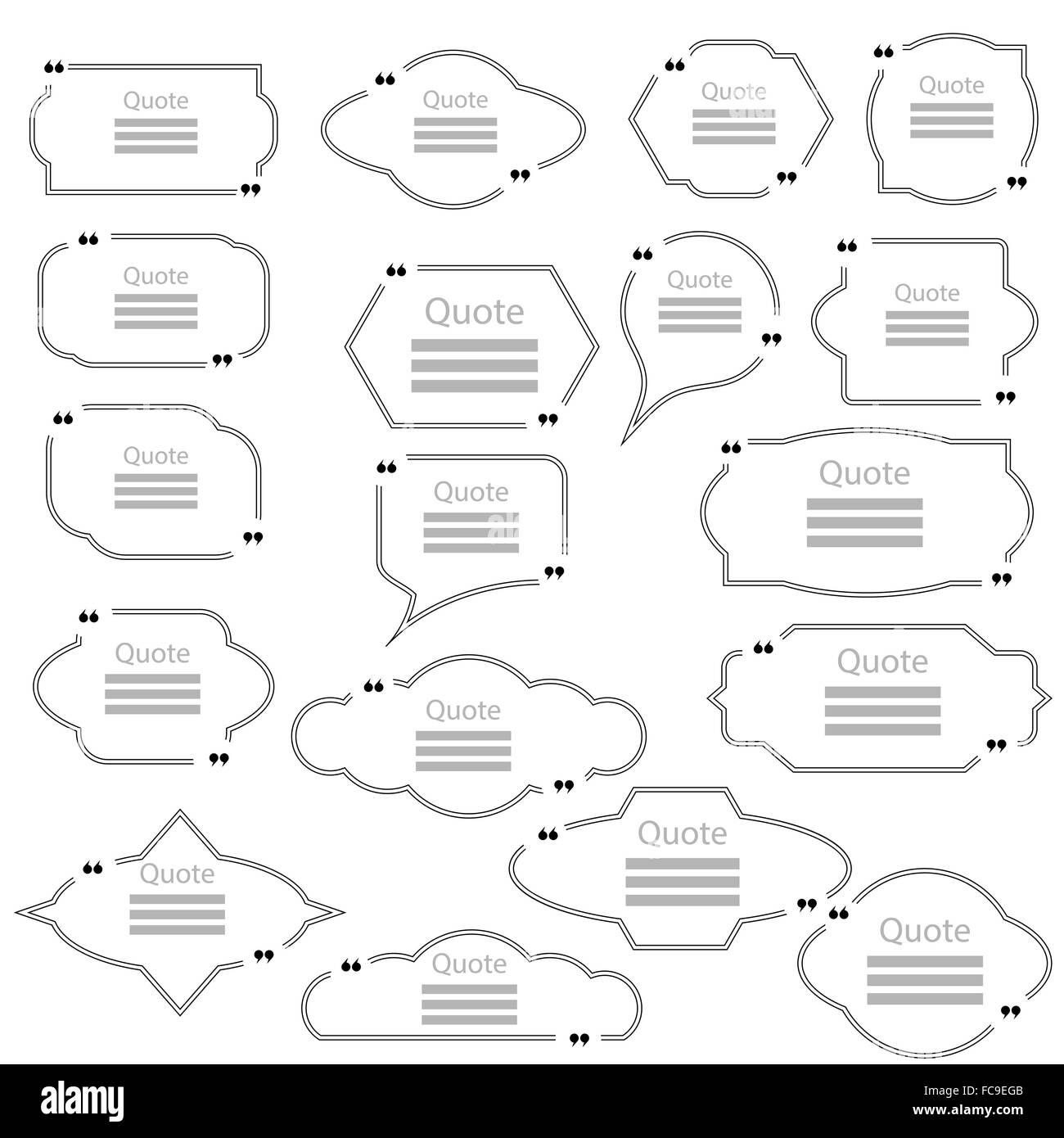 Set of Speech Bubbles Stock Photo - Alamy Set of Speech Bubbles Stock Photo - Alamy