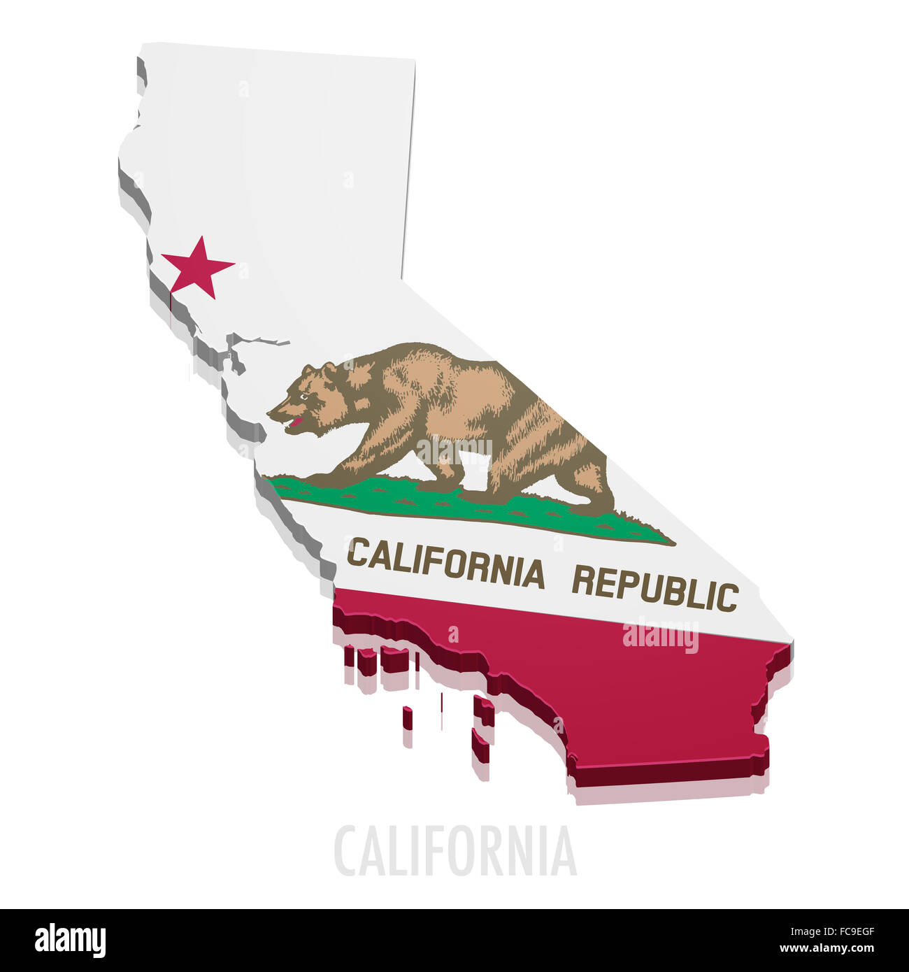 California tourism map hi-res stock photography and images - Alamy