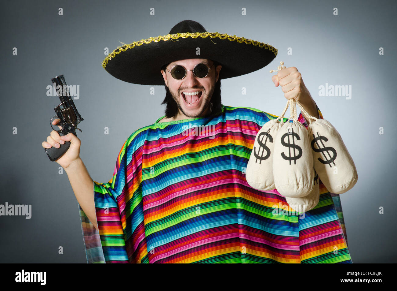 Mexican man money sacks hi-res stock photography and images - Alamy