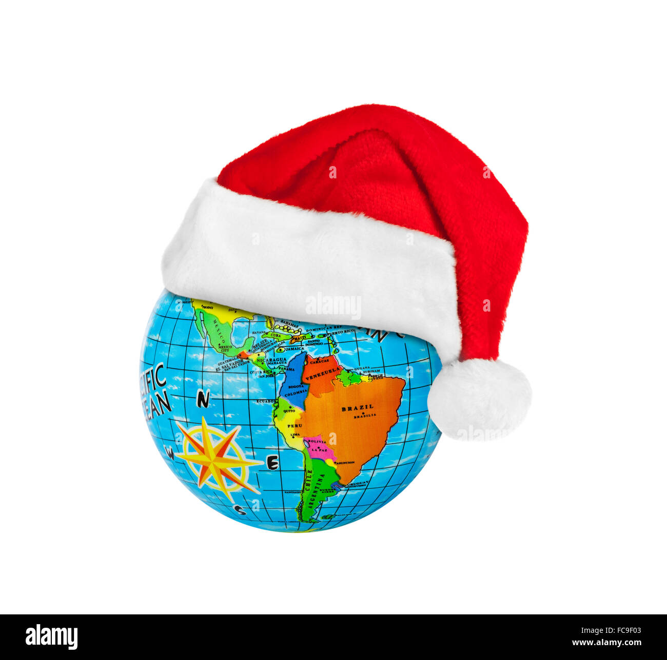 Christmas map with santa claus hi-res stock photography and images - Alamy