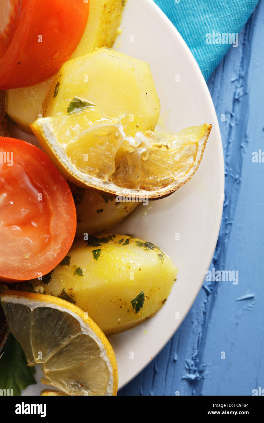 Cooked vegetables in plate Stock Photo - Alamy
