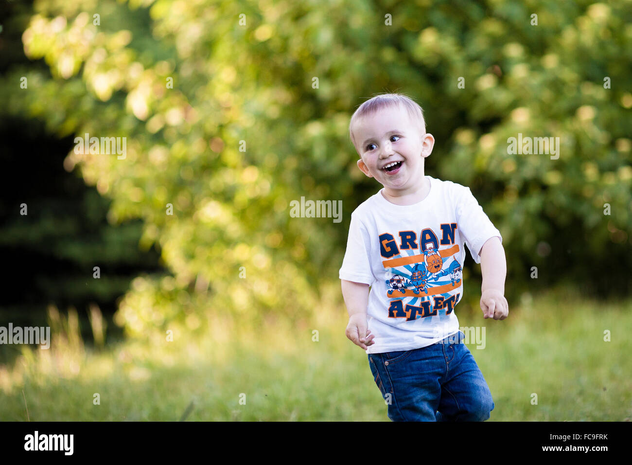 Kid child boy standing hi-res stock photography and images - Alamy
