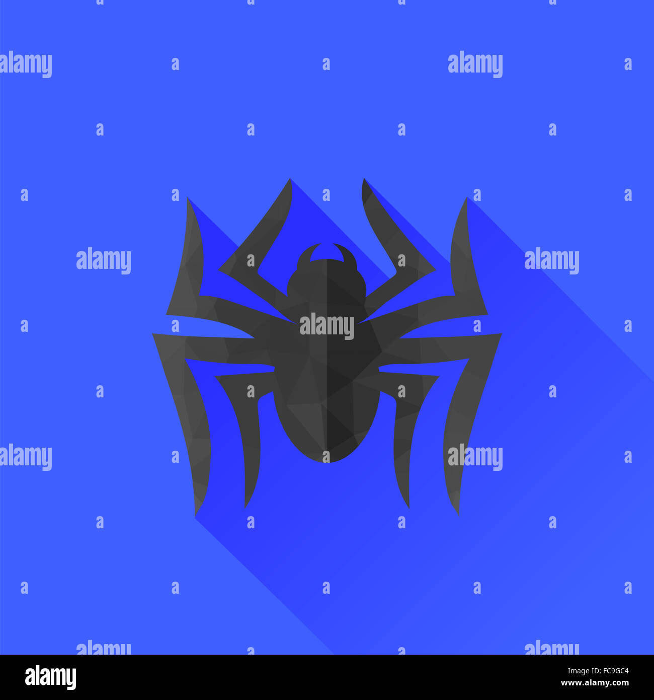 Spider Grey Silhouette. Long Shadow Stock Photo - Alamy