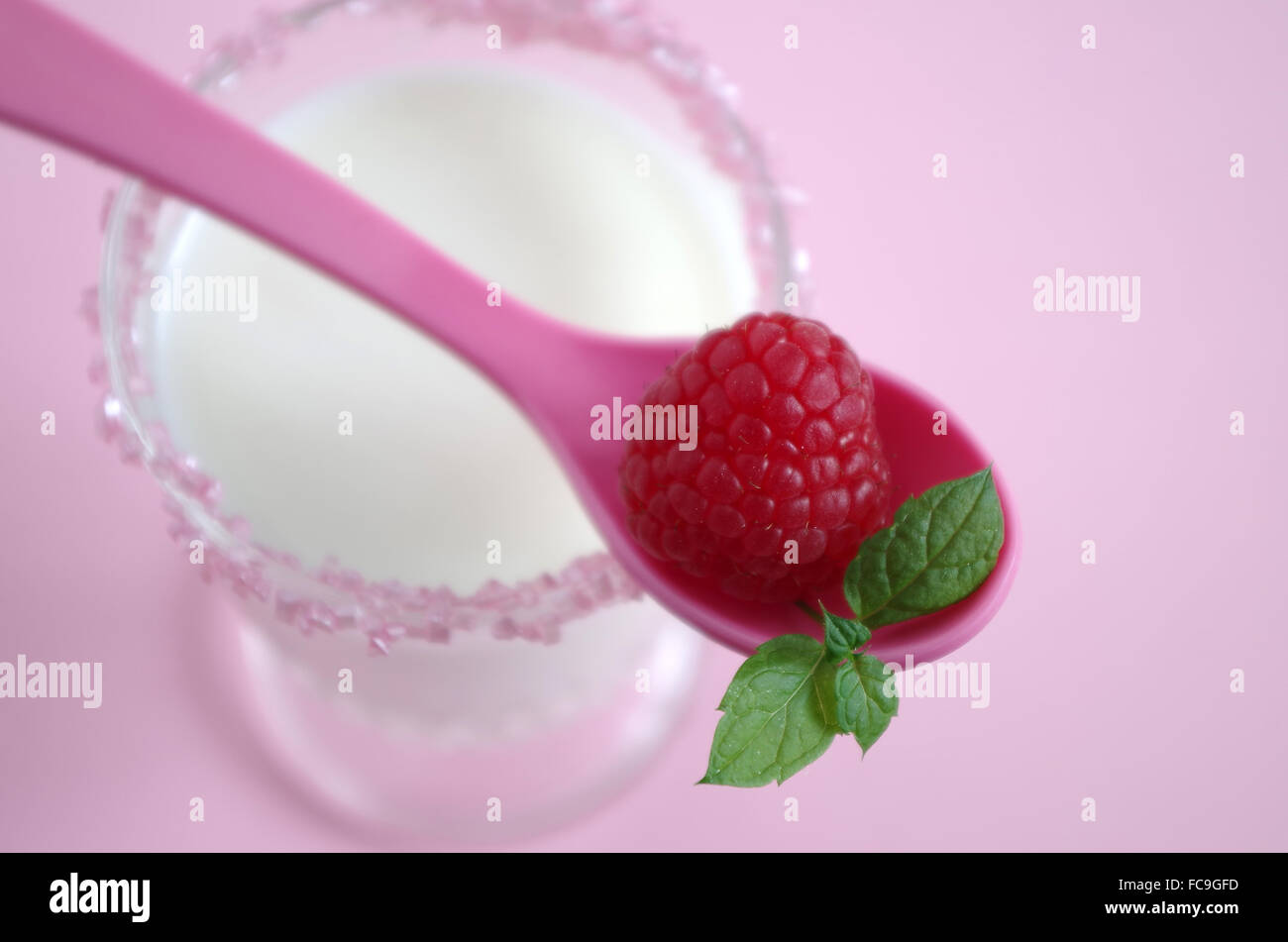 raspberry and milk Stock Photo - Alamy
