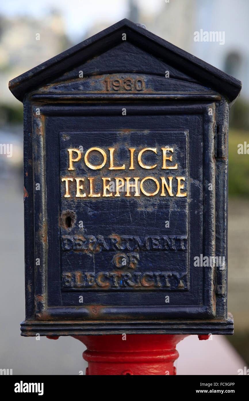 Antique police telephone emergency call hi-res stock photography and ...