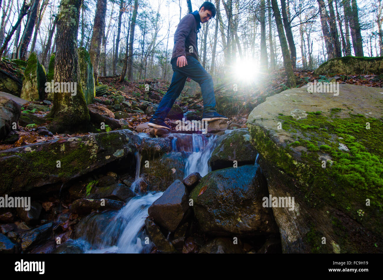 Water trickling over rocks hi-res stock photography and images - Alamy