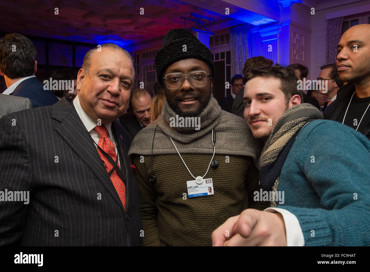 Davos, Switzerland. 20th January, 2016. (l-r) Mohan Chainani (Vhainani ...