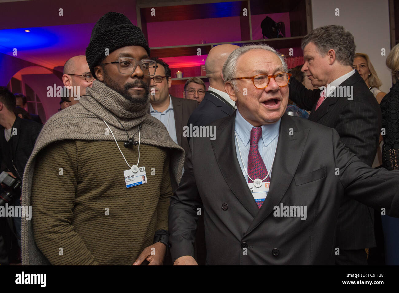 Davos, Switzerland. 20th January, 2016. Pictured: William Adams (I.Am ...