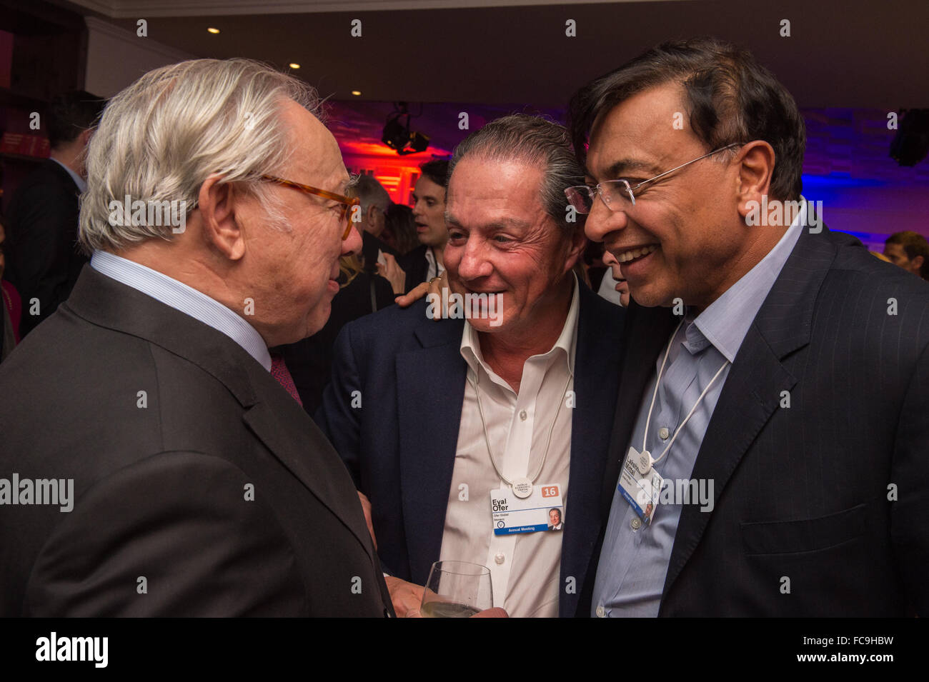 Davos, Switzerland. 20th January, 2016. (l-r) Hubert Burda (Burda ...