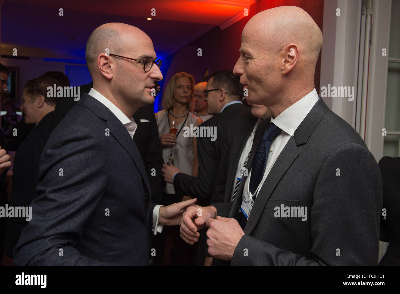 Davos, Switzerland. 20th January, 2016. (l-r) Dominik Wichmann DLD mit ...