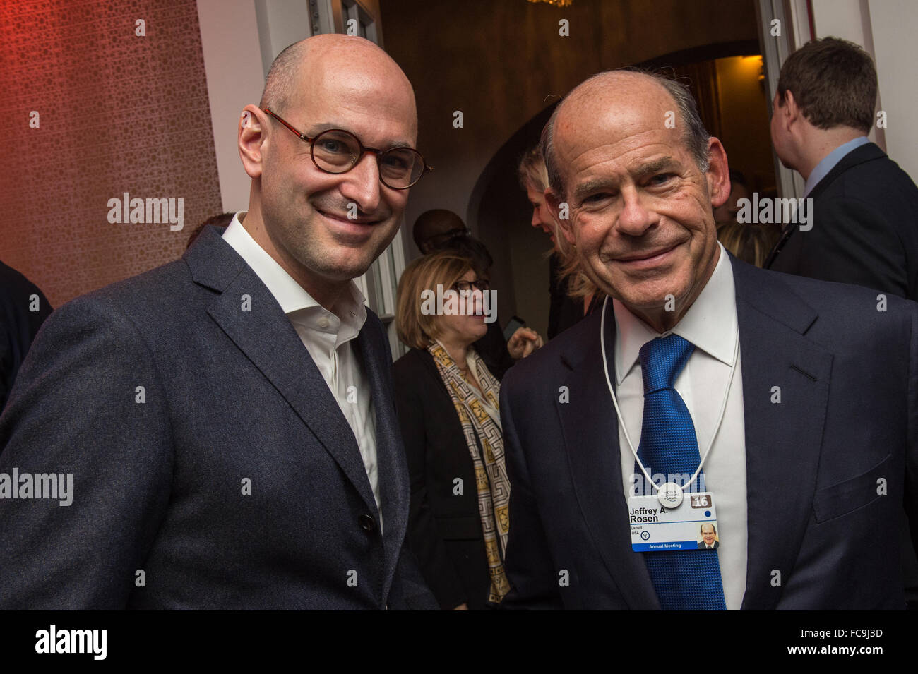 Davos, Switzerland. 20th January, 2016. (l-r) Dominik Wichmann DLD mit ...