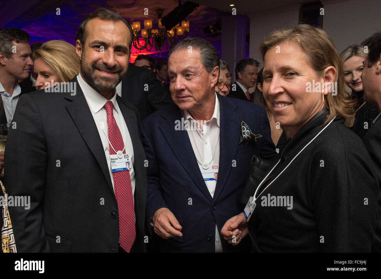 Davos, Switzerland. 20th January, 2016. (l-r) Makram Azar, Eyal Ofer ...