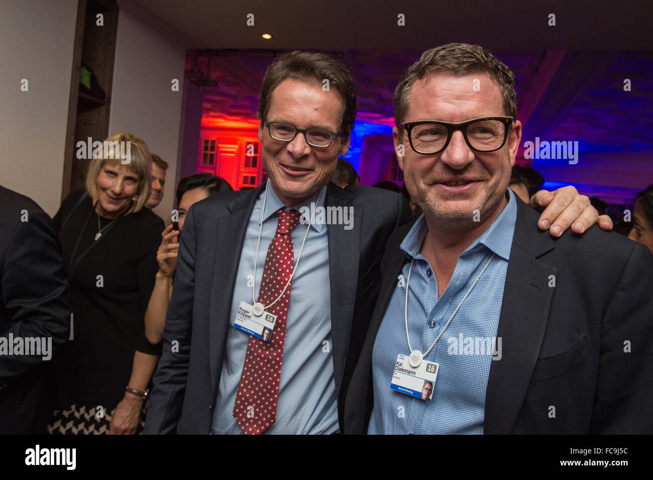 Davos, Switzerland. 20th January, 2016. (l-r) Roger Köppel (CH ...