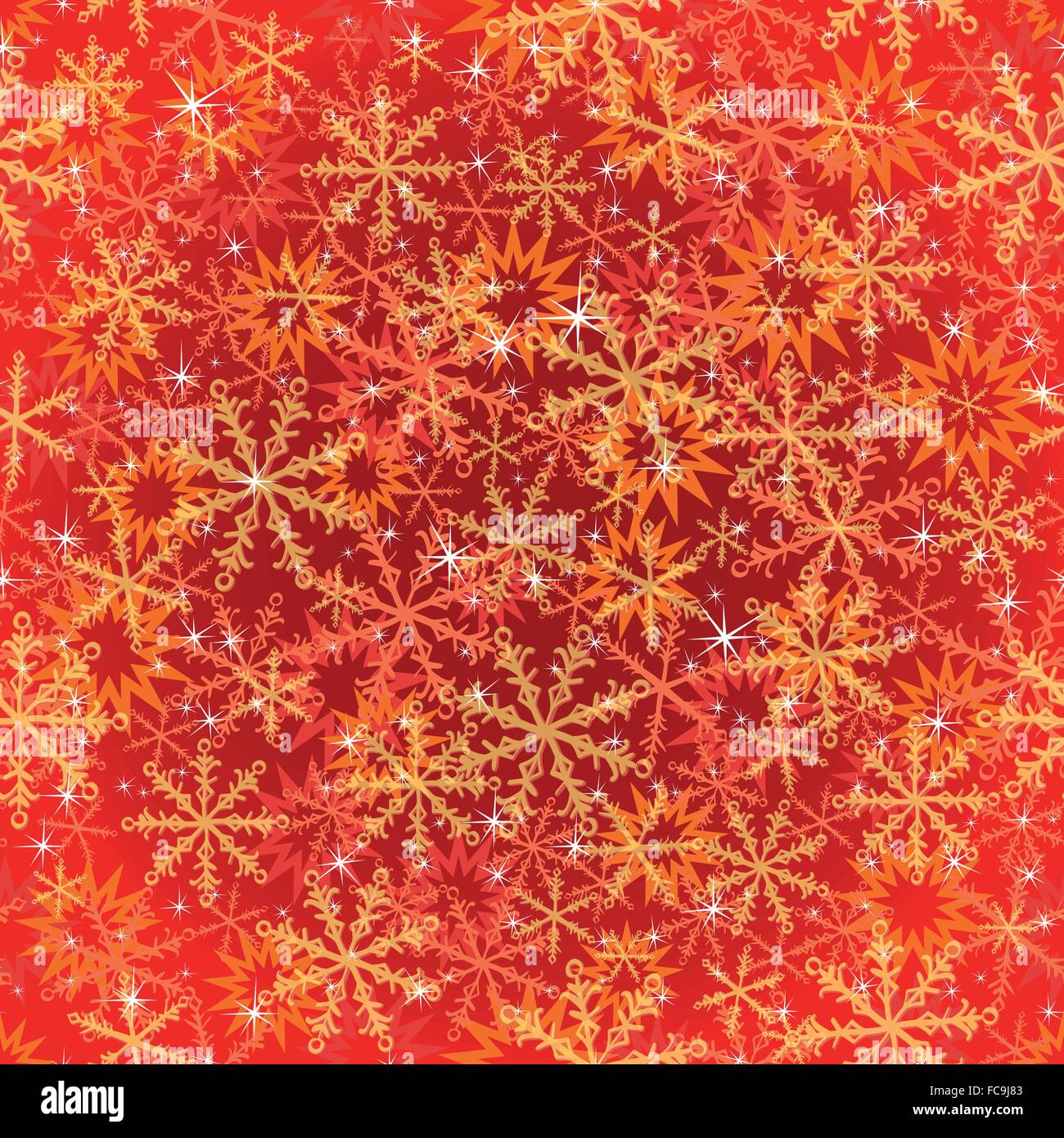 Christmas golden snowflakes pattern Stock Vector Images - Alamy