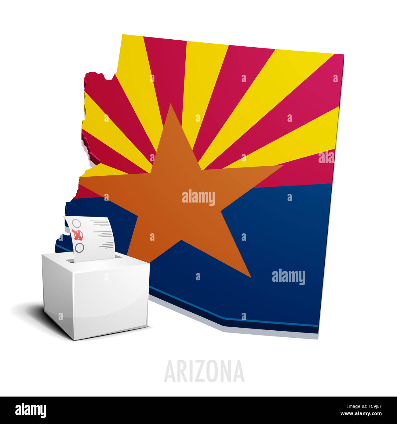 Political map arizona hi-res stock photography and images - Alamy