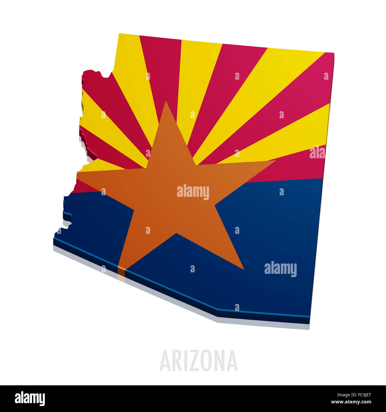 Political map arizona hi-res stock photography and images - Alamy