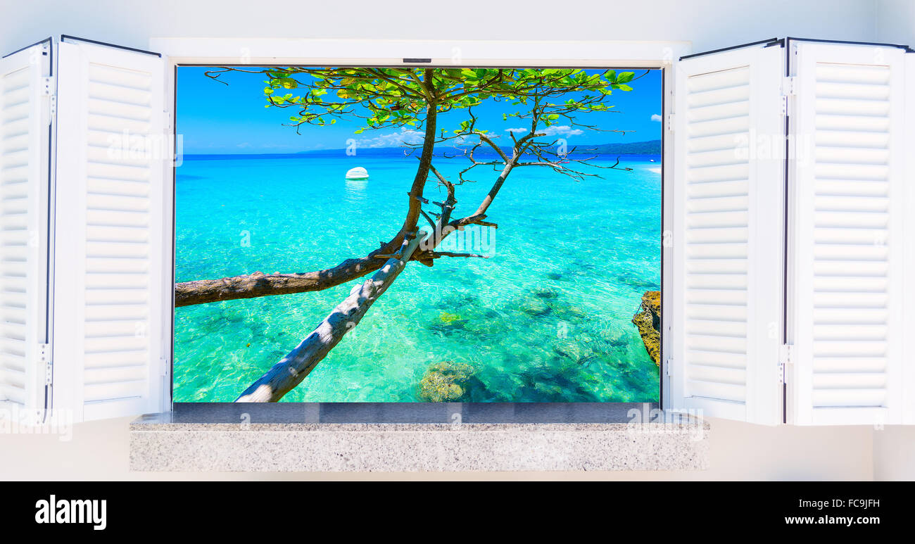window view sea Stock Photo - Alamy