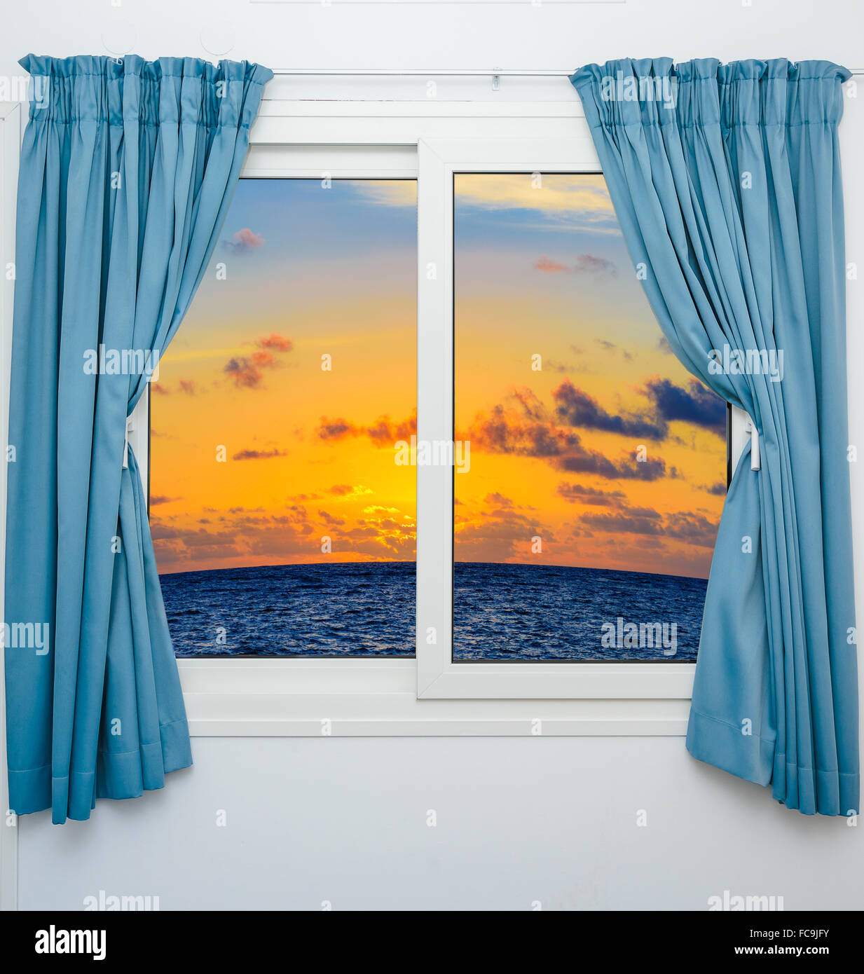 sea sunset from the window Stock Photo - Alamy