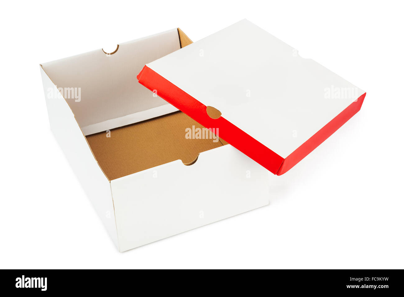 Opened gift box blank Cut Out Stock Images & Pictures - Alamy