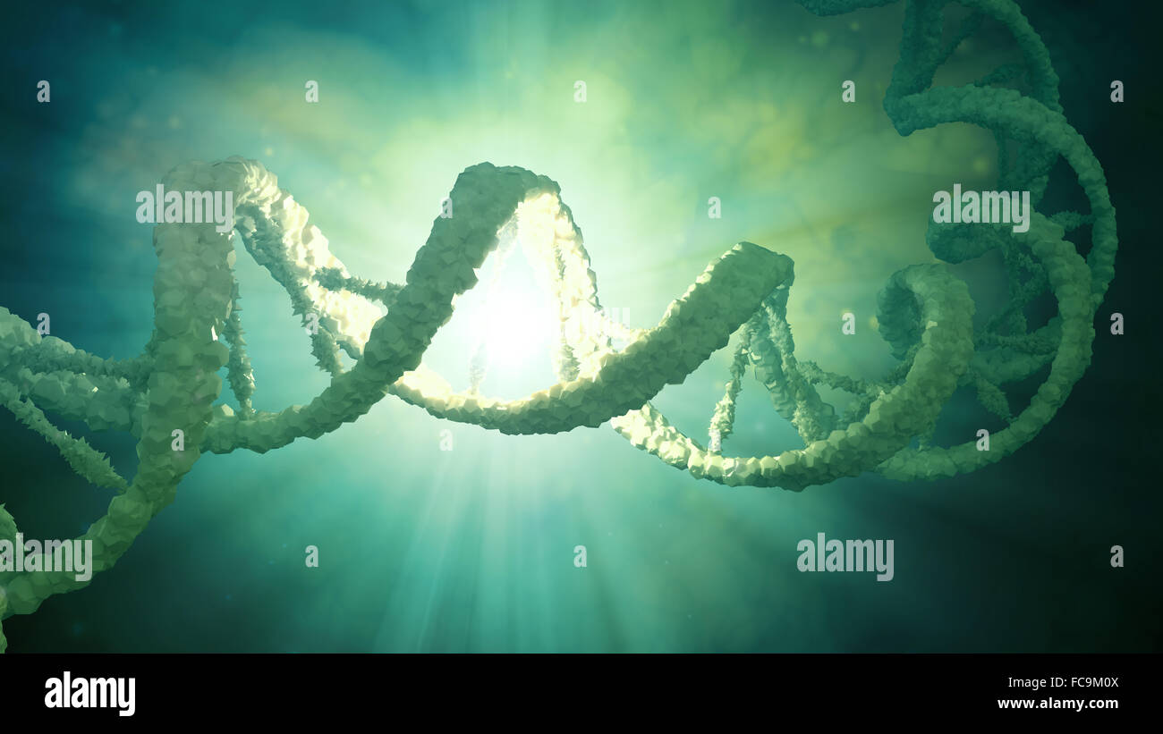 DNA strand model - genetics illustration Stock Photo - Alamy