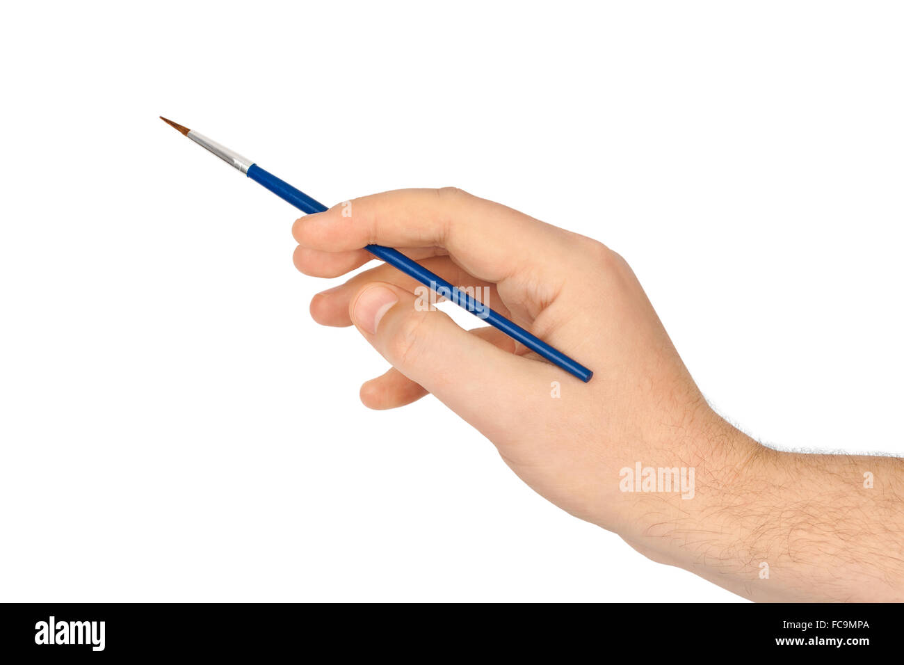 Hand with paintbrush Stock Photo - Alamy