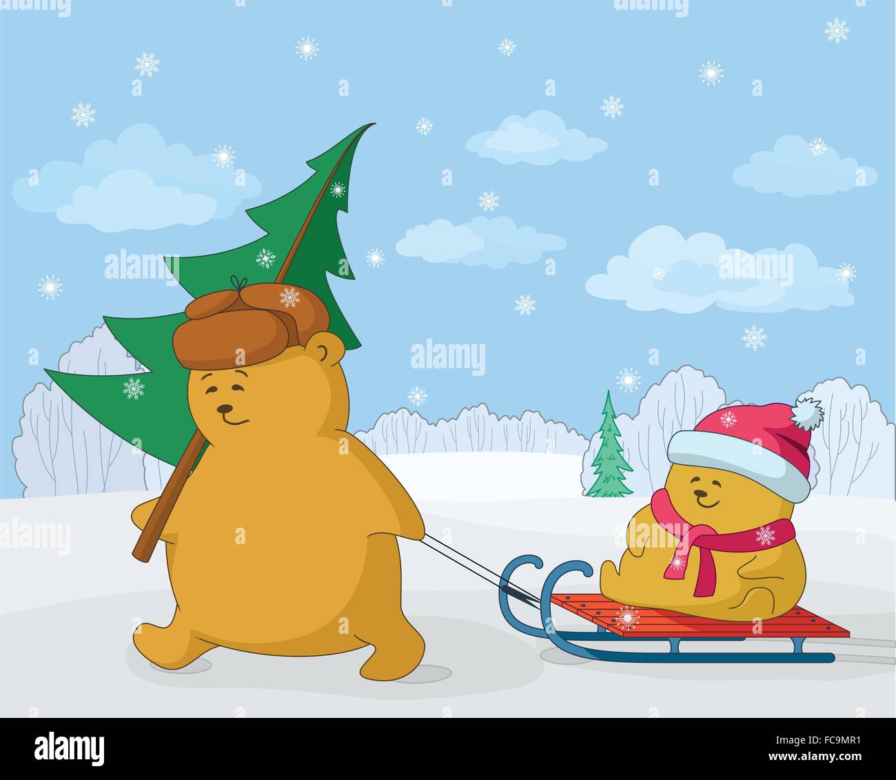 White toy christmas tree Stock Vector Images - Alamy