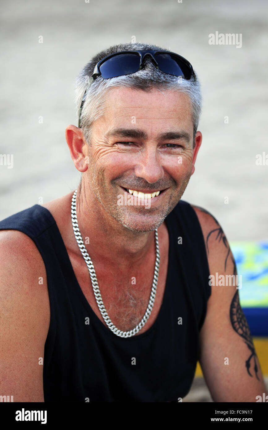 Adult man smiling Stock Photo - Alamy