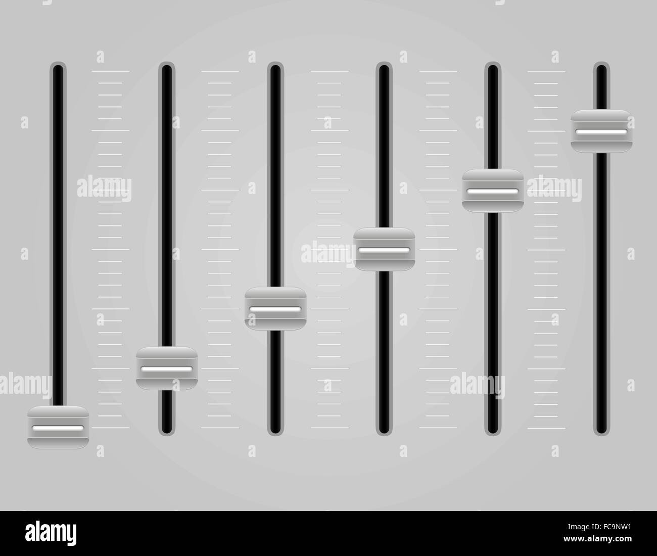 panel console sound mixer vector illustration on gray background Stock ...