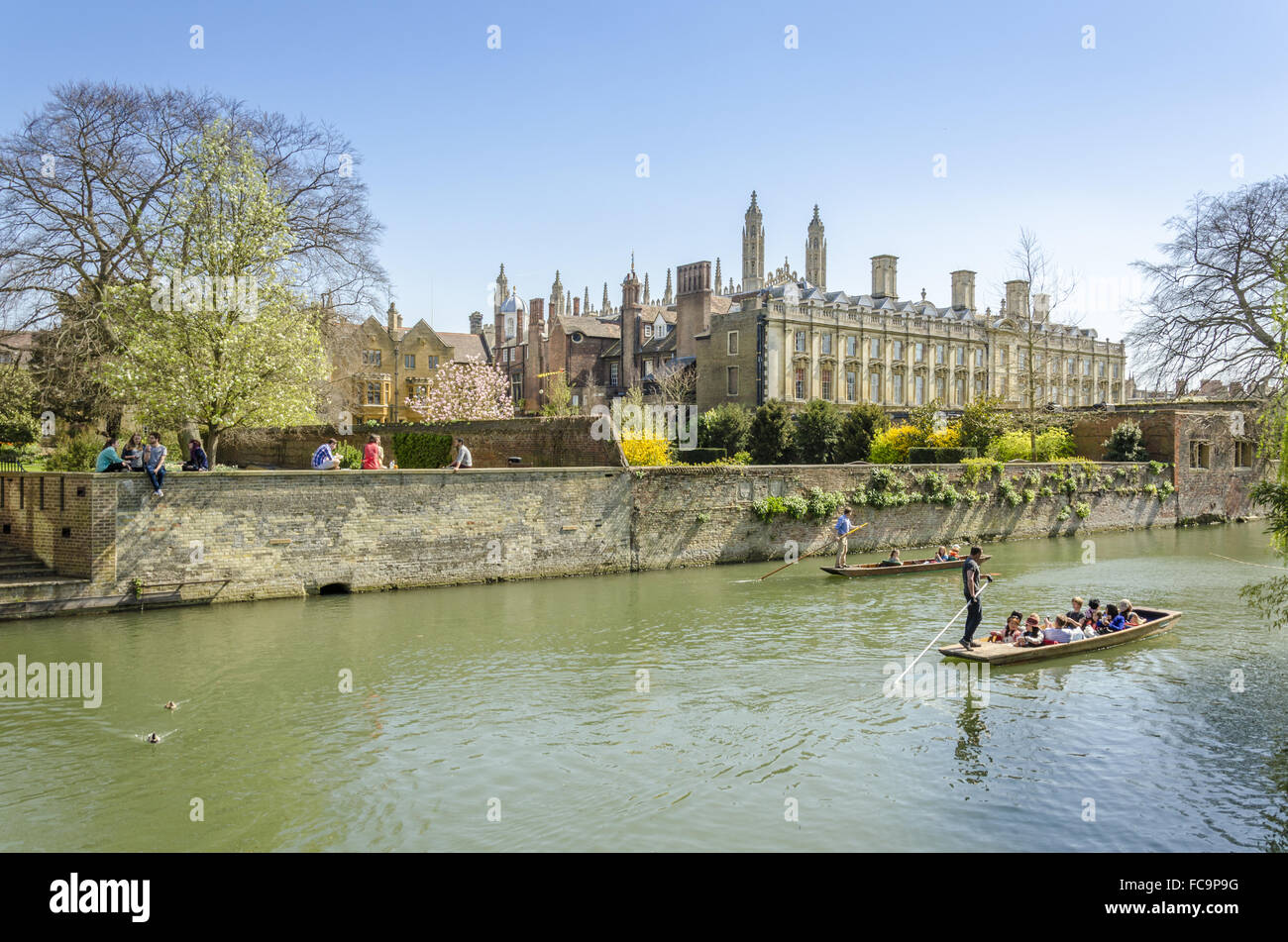 Clare College from the River Cam Stock Photo - Alamy