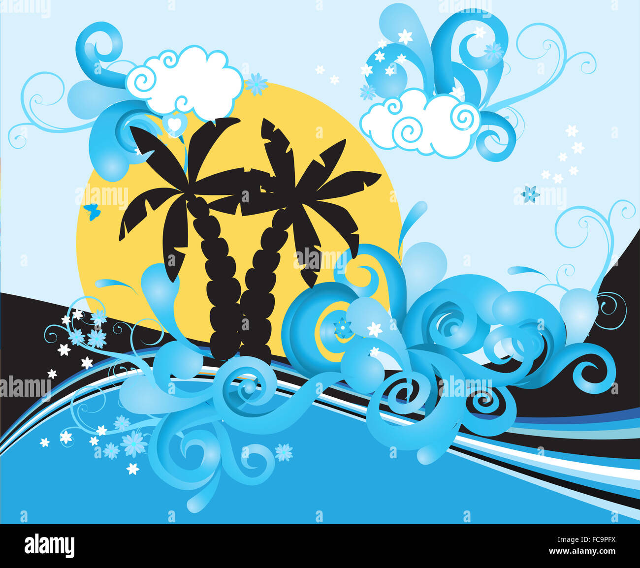 Swirling wave design Stock Photo - Alamy