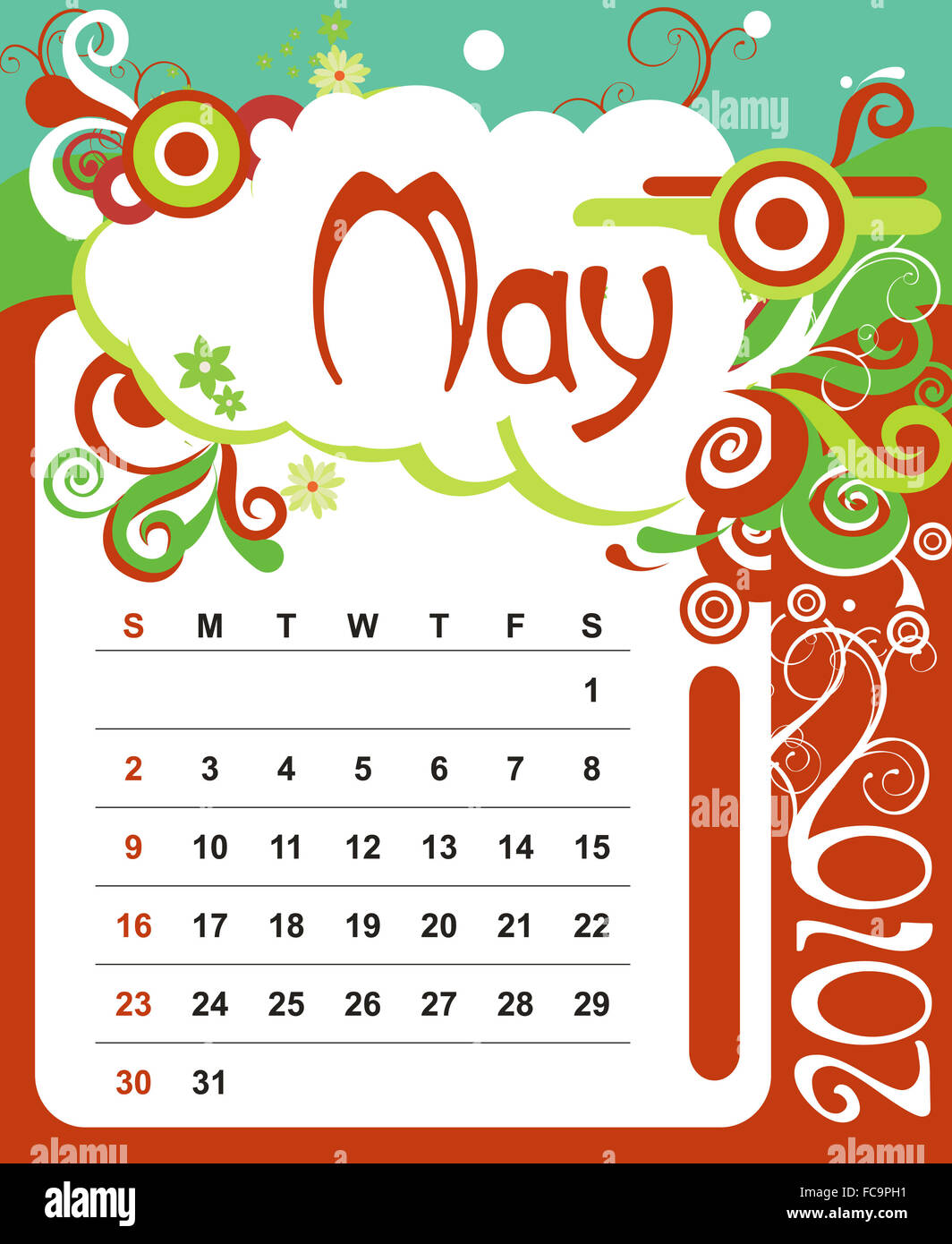 Decorative Frame for calendar Stock Photo - Alamy