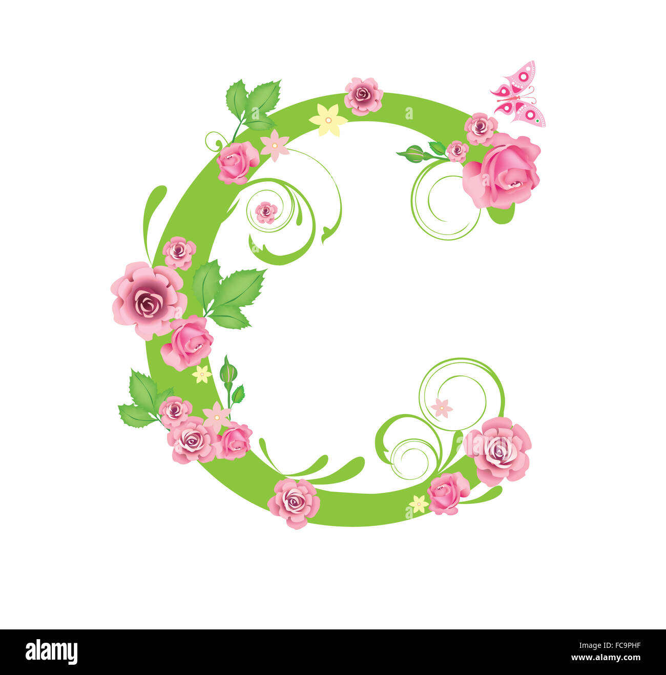 Letter with roses Stock Photo - Alamy