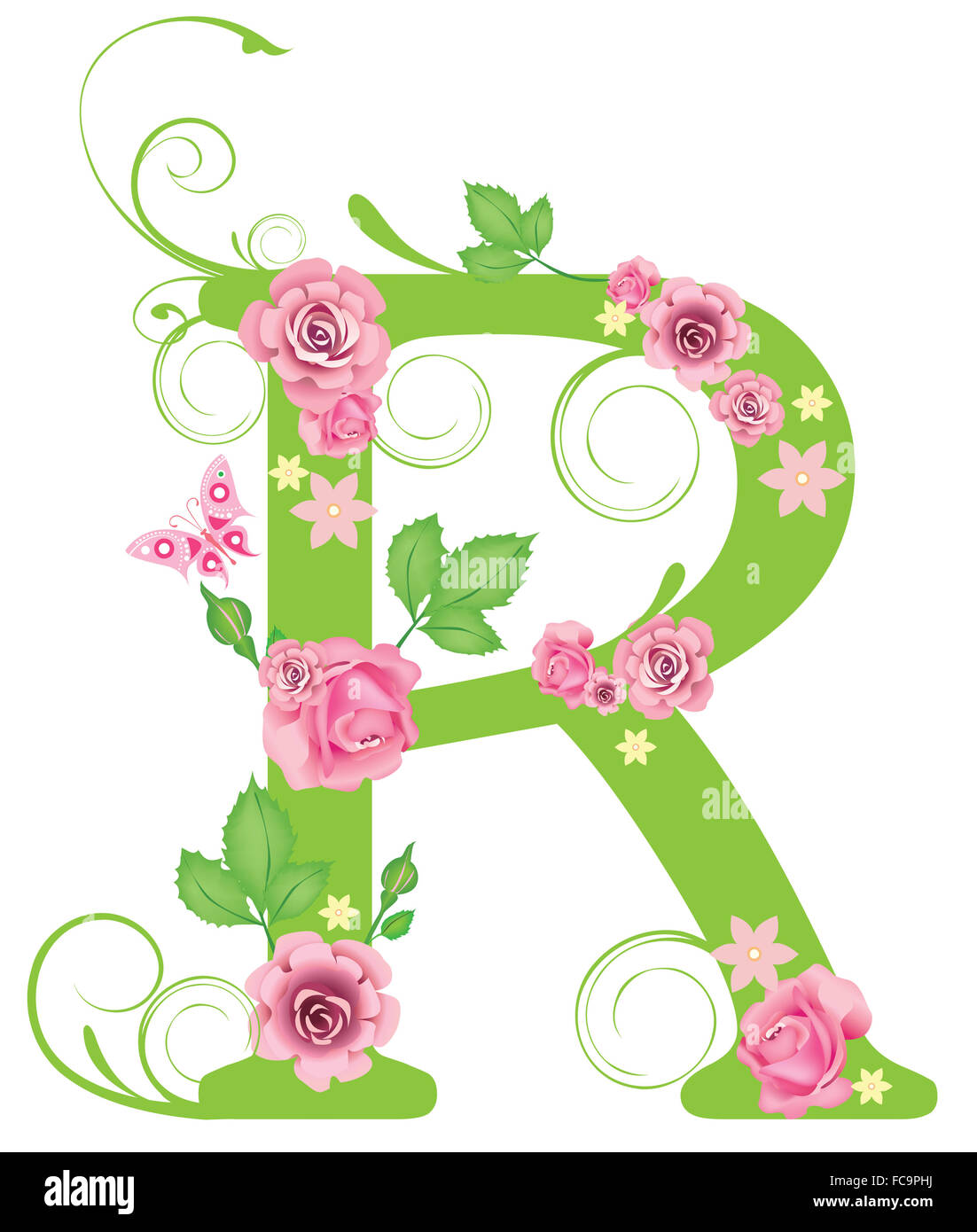 Letter with roses Stock Photo - Alamy