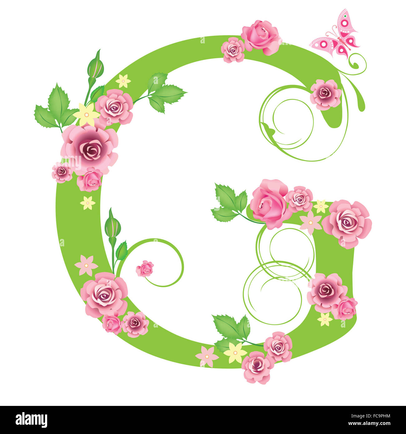 Letter with roses Stock Photo - Alamy